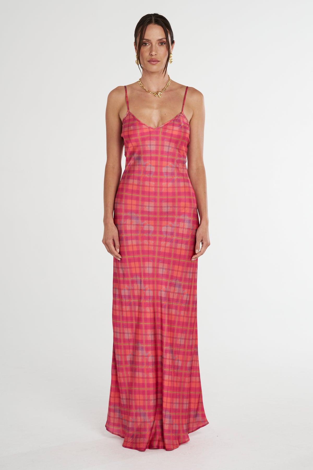 SIREN DRESS - NEON PLAID